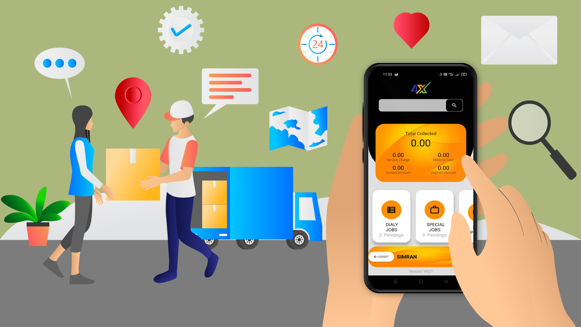 Delivery and task management system - Touchworld Technology LLC